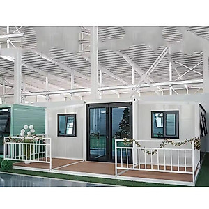 Generic Luxury Prefabricated Container House - Expandable Tiny Home, Garden Office, Resort-Quality Prefab Living Solution (White, 40FT)