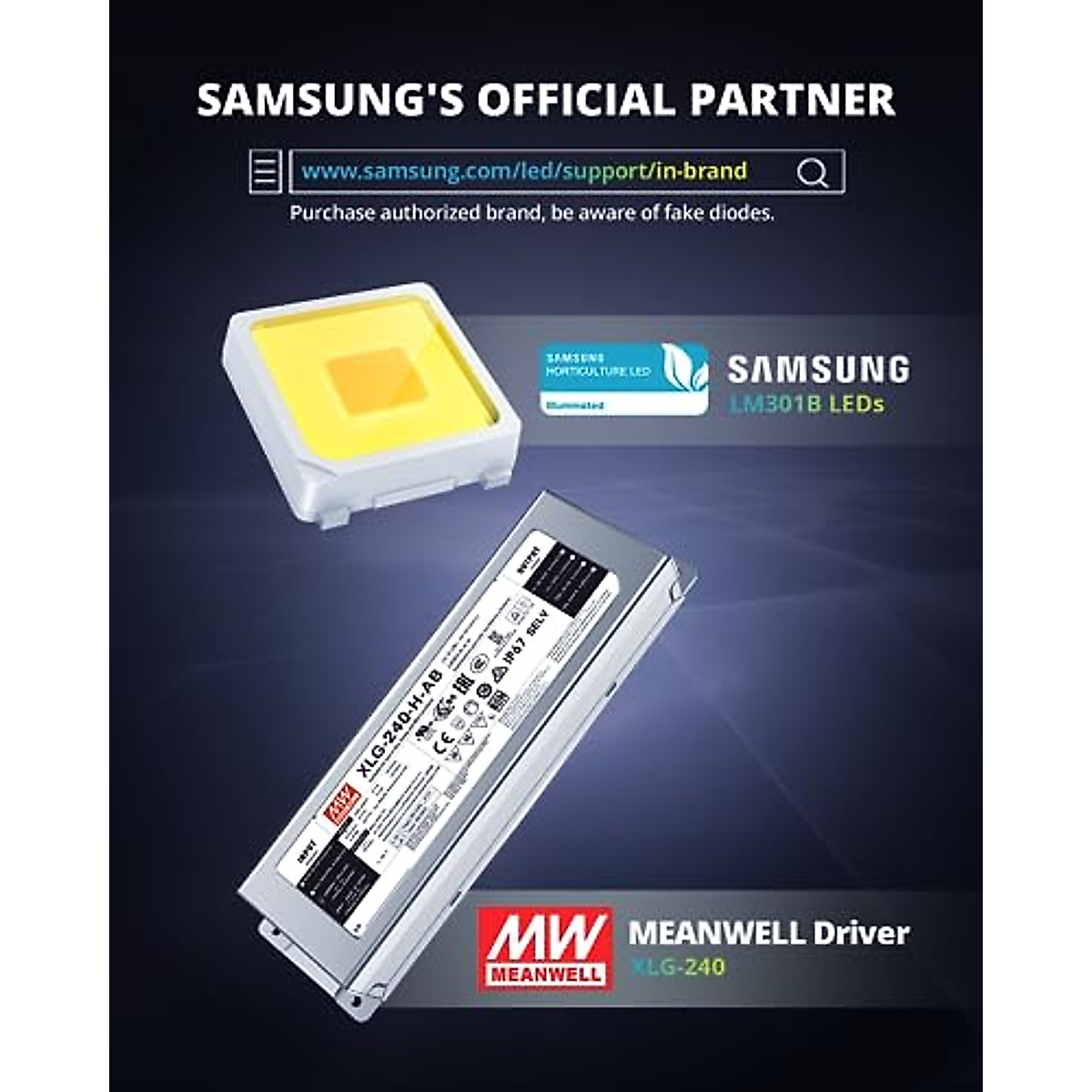 VIPARSPECTRA 2024 Upgraded XS2000 LED Grow Light with Samsung LM301B Diodes & MeanWell Driver, Dimming Daisy Chain, Full Spectrum Lights for Indoor Plants Veg and Bloom 4x2/3x3 Tent