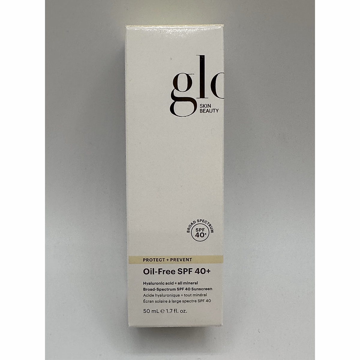 Glo Skin Beauty Oil Free SPF 40+ Hyaluronic Acid Infused All Mineral Sunscreen - Protect Against Sun Damage & Aging Environmental Skin Stressors - Weightless, Invisible Finish