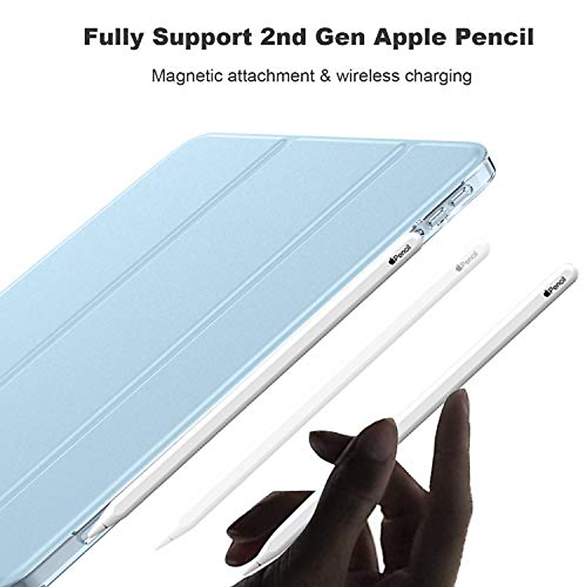 iMieet iPad Air 5 Case 2022/iPad Air 4 Case 2020 - iPad Air 5th/4th Generation Case 10.9 Inch Lightweight Slim Cover with Translucent Frosted Hard Back [Support Touch ID](Sky Blue)