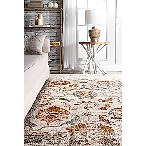nuLOOM Cecil Vintage Floral Area Rug, 6' 7" x 9', Beige