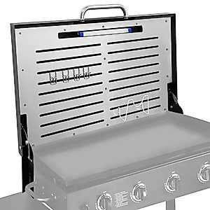 BSARTE Upgraded Hinged Lid Cover with Built in Organizer Panel Designed to Fit Blackstone Griddle 36" Table Top Griddle/Multi-Functional Hard Cover Hood, Accessories for 36 inch Griddle