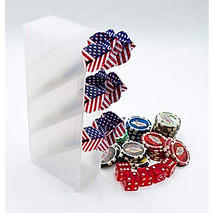 STYLIO Office Desk Organizer. Pen & Pencil Holder. Markers, Stationery Caddies Essential for Office/ Teacher Supplies. Translucent Black & White Caddy Organizer Racks (Set Of 4). Perfect for Desktops