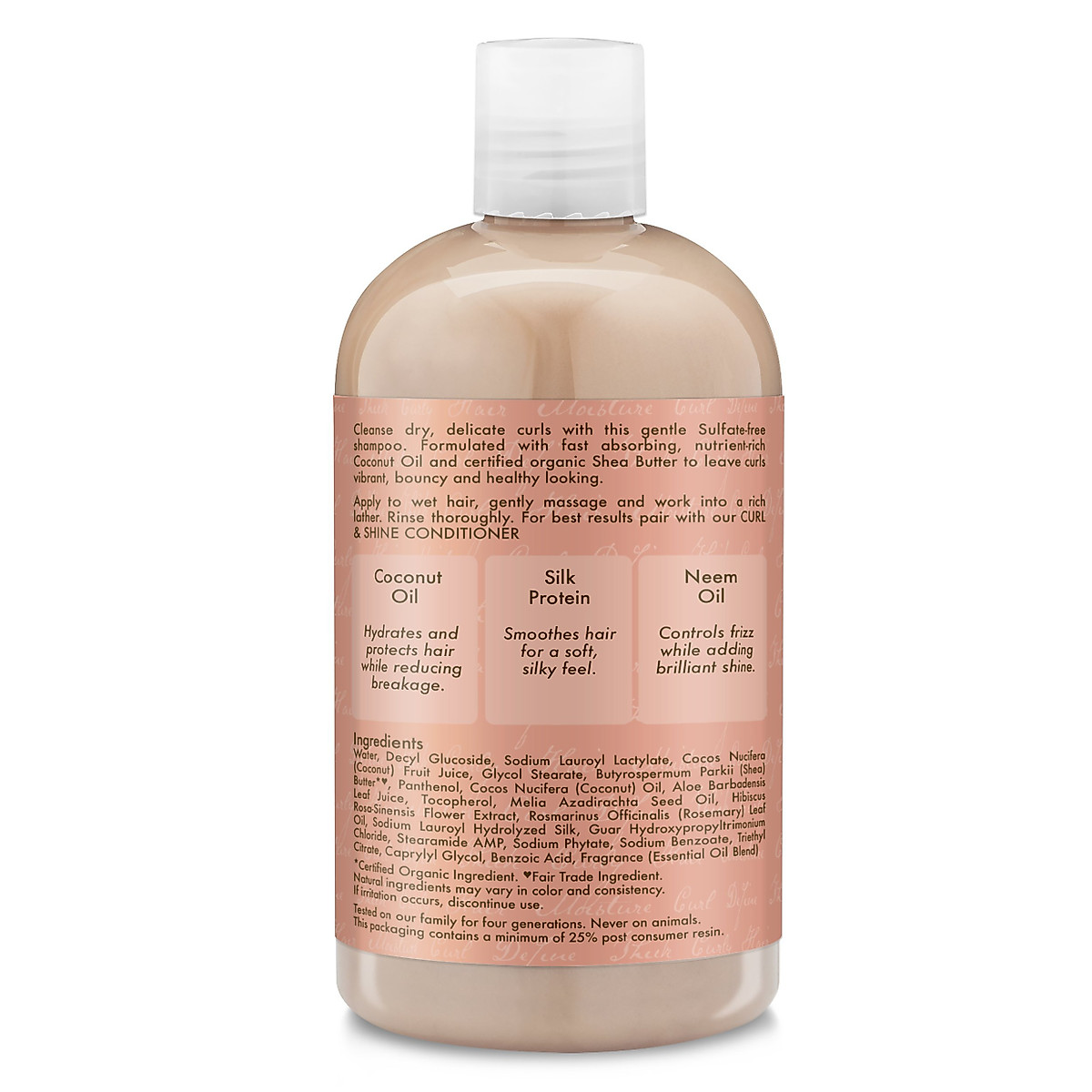 Shea Moisture Coconut and Hibiscus Curl and Shine Combination Set - Includes 13 oz. Shampoo, 13 oz. Conditioner and 8 oz. Curl and Style Milk