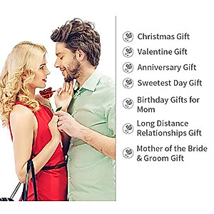 Suturun Gold Dipped Rose,24K Gold Rose with Transparent Stand,Real Long Stem Eternity Rose Flower Best for Her,Mom,Wife,Girlfriend,Anniversary,Mothers Day,Birthday,Valentine's,Wedding