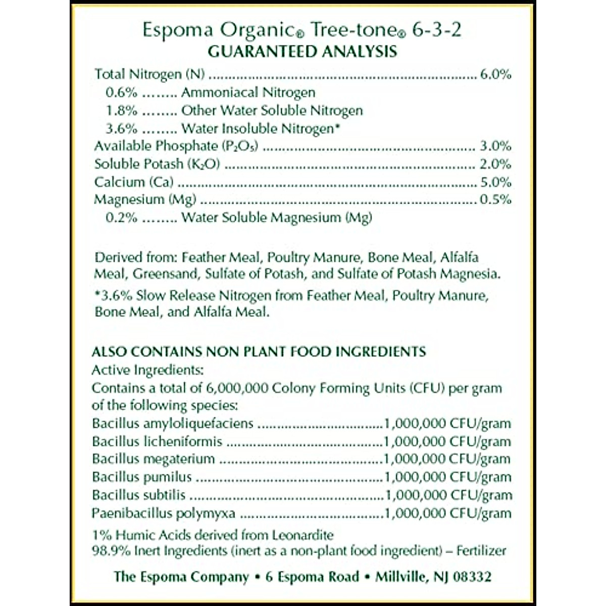 Espoma Organic Tree-Tone 6-3-2 Natural & Organic Fertilizer and Plant Food; 4 lb. Bag; Organic Fertilizer for All Trees. Use for Fruit Trees Like Peach & Apple Trees and All Shade Trees.