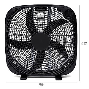 Amazon Basics 3 Speed Box Fan, 20-Inch