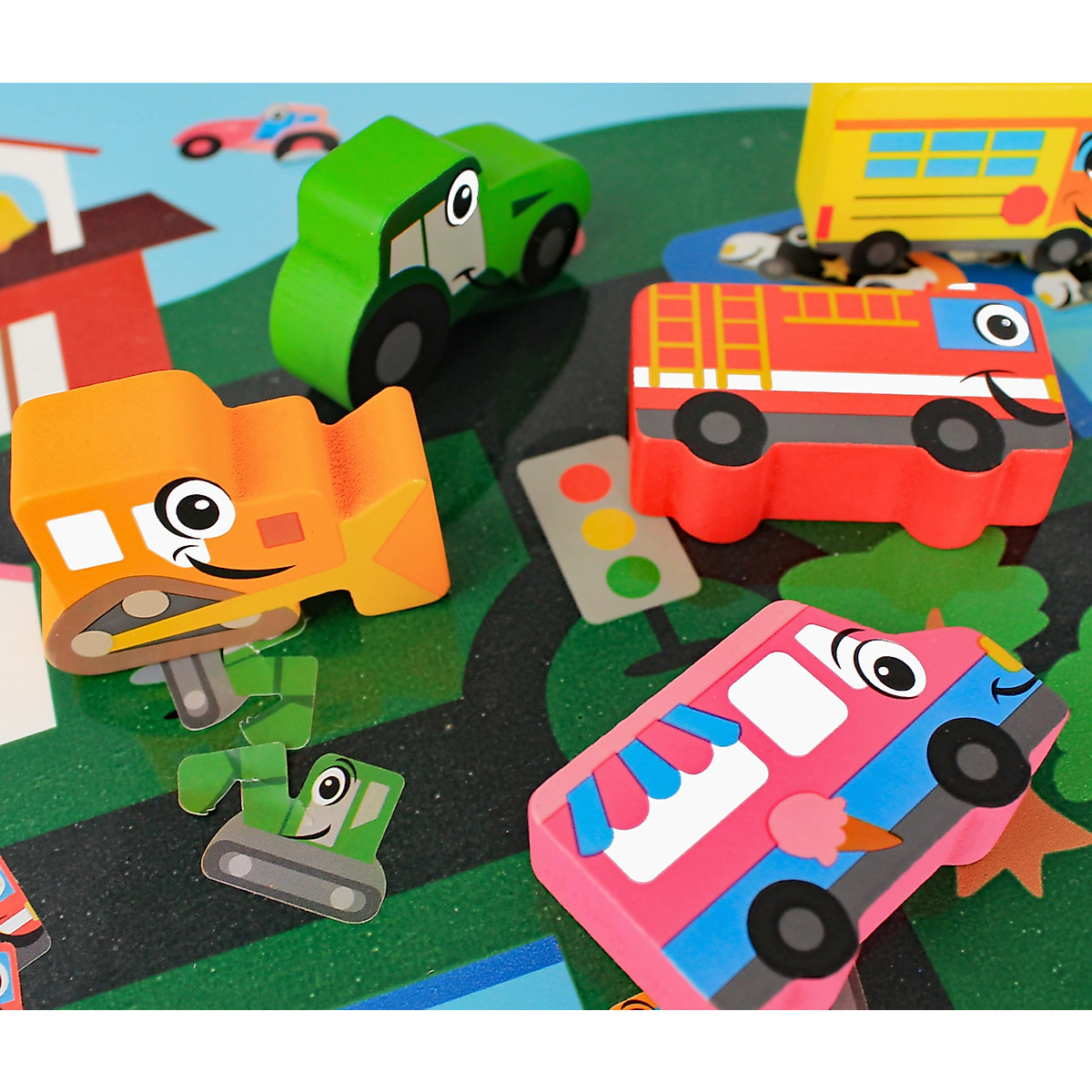 Potty Time Adventures Potty Training Chart for Toddlers by Lil ADVENTS - 14 Wooden Stacking Block Toys - Potty Training Advent Game, Behavior Reward Chart, Car Stickers, Activity Board - Busy Vehicles