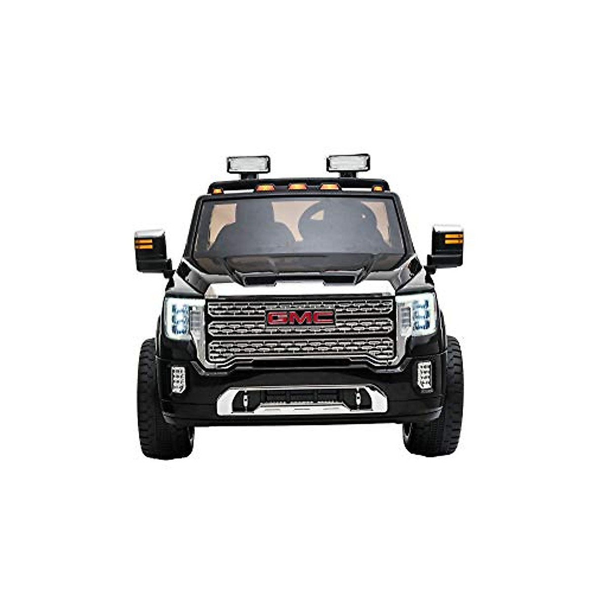 DAKOTT GMC Sierra Denali HD Two Seater 12 Volt Ride-On Truck w/ 2.4G Remote Control, LED Lights, Horn, Music, MP3/USB, Storage Box, Spring Suspension, Electric Vehicle for Kids .