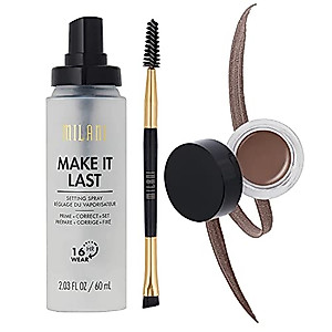 Milani Make It Last Setting Spray and Stay Put Brow Color (Dark Brown)