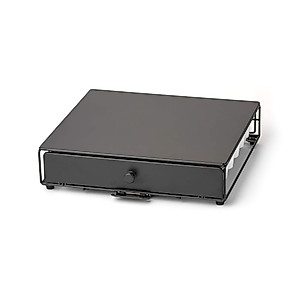 Nifty Rolling Coffee Pod Drawer – Black Finish, Compatible with K-Cups, 36 Pod Pack Holder, Compact Under Coffee Pot Storage Drawer, Slim Home Kitchen Counter Organizer