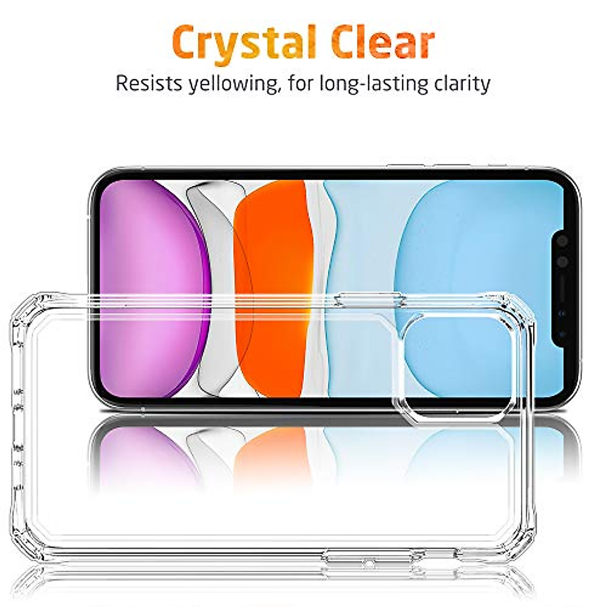 ESR for iPhone 11 Phone Case, iPhone 11 Case Clear, Military-Grade Protection, Shock-Absorbing Corners, Scratch- and Yellowing-Resistant Hard Back, Phone Case for iPhone 11, Air Armor Case, Clear
