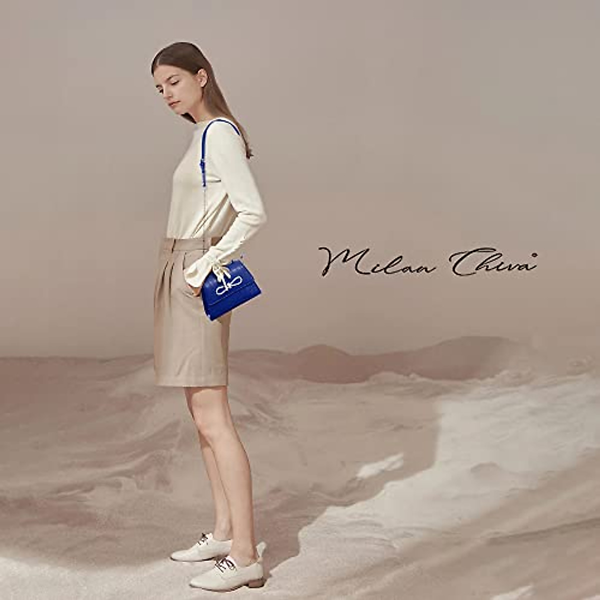 Milan Chiva Mini Top Handle Crossbody Bag Mini Crocodile Purse Trendy Clutch Handbag Shoulder Satchel for Women