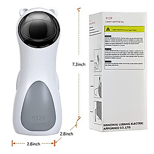 Luivnsk Cat Laser Toy Automatic Laser Pointer Cat Toys Interactive for Indoor Cats Kittens Dogs, Adjustable 5 Rotating Modes, 2 Speeds, Silent Safe Laser Cat Toy Auto On/Off, USB/Battery Powered