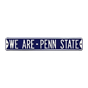 Authentic Street Signs NCAA We Are - Penn State Street Signstreet Sign, Team Color, 36" x 6", (70037)