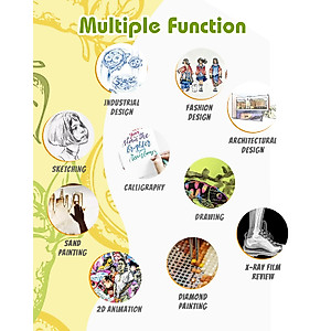 KACOLA A4 Light Pad for Diamond Painting, Light Board, Tracing Light Box by Magnetic for Weeding Vinyl, Ultra-Thin Copy Board with 3 Adjustable Brightness for Drawing, Sketching, Animation