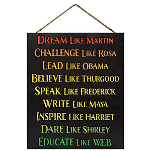 JennyGems Black History Month Gifts, Black History Month Decorations, African American Wall Art, Black History Sign Decor, Influential People in History, 10x12 Wood Sign, Made in USA