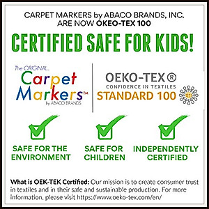 Extra Wide!! RED (2 INCH x 25 FEET) Original Carpet Markers Strips by Abaco Brands | Social Distancing | OKEO-TEK Certified Safe for Kids + Environment | Spots Sit Classroom Teachers Student School