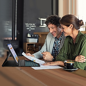 Keyboard Case for iPad Pro 12.9 inch 6th/5th/4th/3rd Gen & iPad Air 13 inch (M2) 2024, 7 Color Backlit & Magnetic Detachable Wireless Keyboard, Smart Flip Cover with Pencil Holder, Auto Sleep/Wake