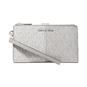 Michael Kors Jet Set Double Zip Wristlet One Size (BRT WHT MLT)