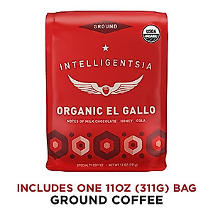 Intelligentsia Coffee, Light Roast Ground Coffee - Organic El Gallo 11 Ounce Bag with Flavor Notes of Milk Chocolate, Honey and Cola