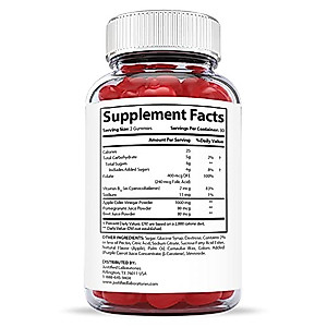 Justified Laboratories (2 Pack) Lifetime Keto ACV Boost Gummies 1000MG with Pomegranate Juice Beet Root B12 120 Gummys