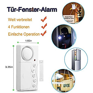 Fridge Door Alarm with Delay Upgrade 3/15/30/60 Seconds Security Window/Door Alarm for Home Safety Loud 108dB Freeze Door Open Chime Refrigerator Alert (1 Set)