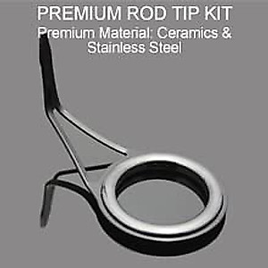 Docooler 75pcs Various Sizes Fishing Rod Guide Tip Fishing Line Spinning Guide Eyes Rings Tip Top Repair Kit Set