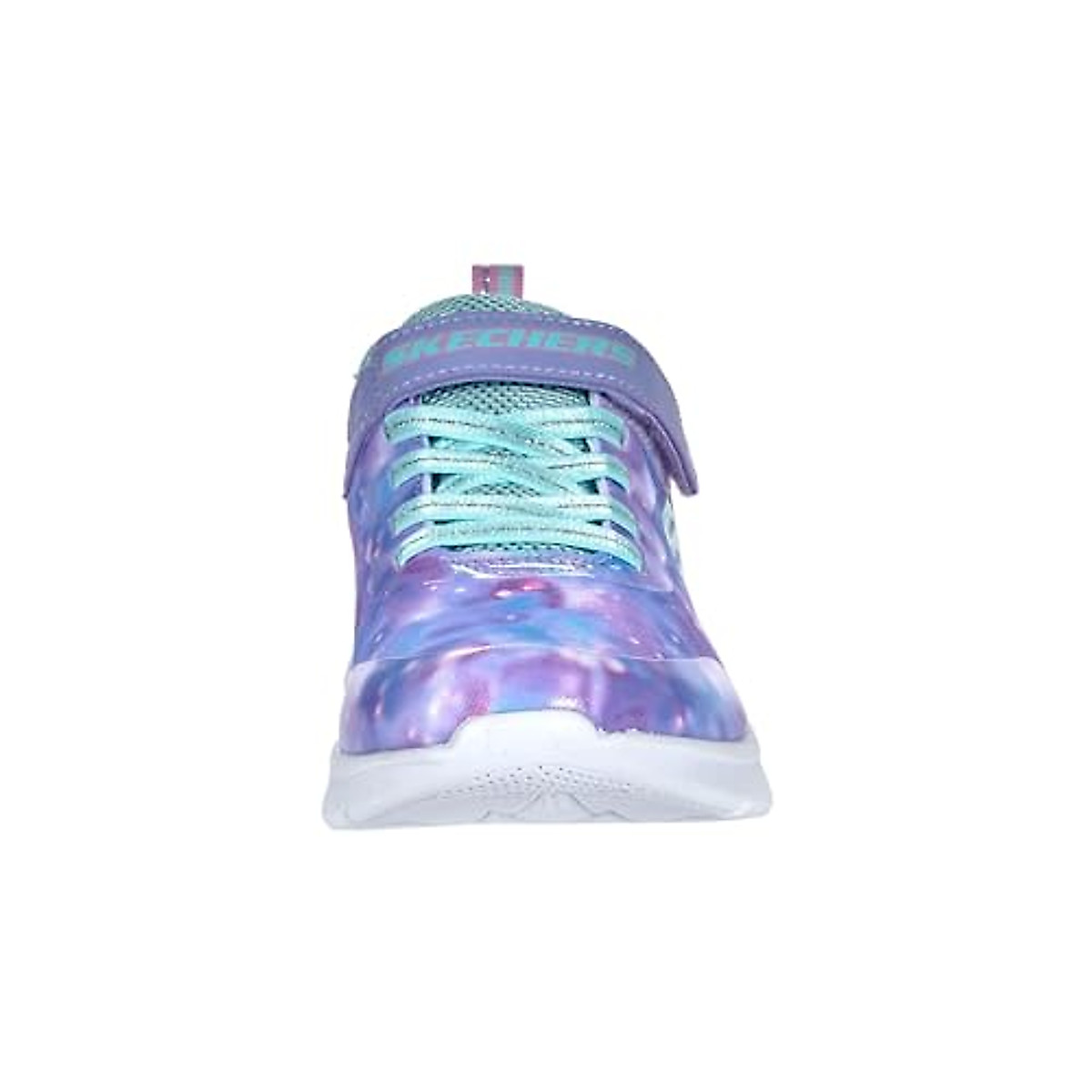 Skechers baby girls Microspec Max - Spiral Galaxy Sneaker, Lavendar/Multi, 11.5 Little Kid US