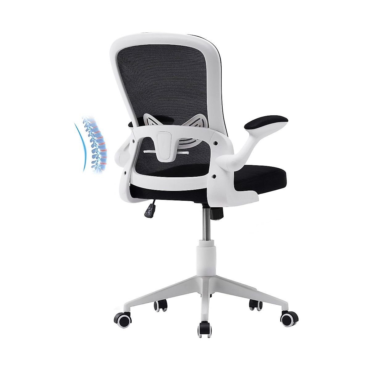 THEETAYY Drafting Chair,Tall Office Chair for Standing Desk, Ergonomic Desk Chairs with Lumbar Support, Adjustable Height Computer Chair with Swivel Task and Flip-up Armrests.