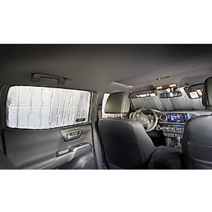 YelloPro Custom Fit Reflective Windshield Sunshade for 2016 2017 2018 2019 2020 2021 2022 2023 Toyota Tacoma, TRD Off-Road, SR, SR5, TRD Sport, TRD Pro, Limited 2Dr 4Dr Pickup, UV Reflector