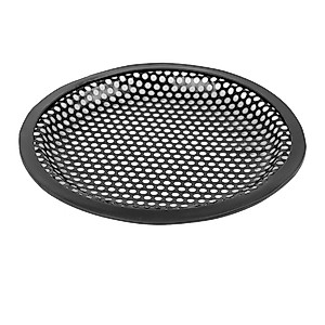 X AUTOHAUX Universal 6 Inch Car Audio Speaker Subwoofer Metal Waffle Grill Cover Protector with Rubber Edge and Clips 2pcs
