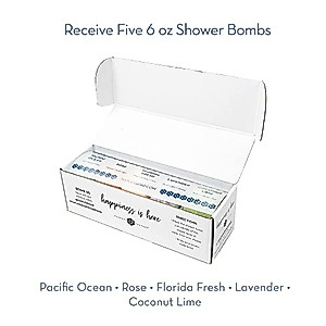 Naples Soap Company Shower Bomb Aromatherapy Variety Box, Steamer Tablets Create a Spa-Like Experience at Home with Scents, Set of 5 Shower Bombs
