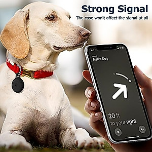 SZJCLTD 4 Pack Airtag Holder, IPX8 Waterproof Silicone Airtag Keychain for Apple Airtag, Protective Anti-Scratch Airtag Case for Dog Collar Cat Collar, Wallet, Keys