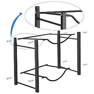 MOOACE 3-Tier Water Jug Rack, 5 Gallon Detachable Water Bottle Holder for Kitchen, Office, Home, Black