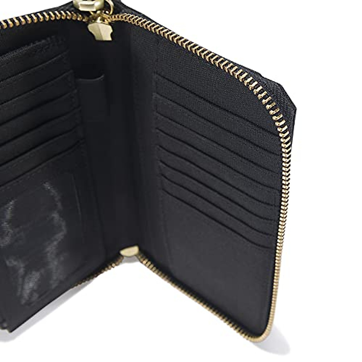 Carhartt Casual Canvas Wallets for Women, Nylon Duck Lay-Flat Clutch (Black), One Size