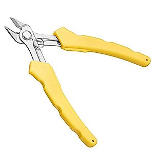 DOWELL Flush Cutter Micro Wire Cutters 5 Inch Stainless Steel Side Cutting Pliers Tools Precision Cutter for Soft Wires