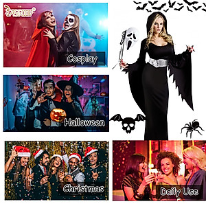 JASGOOD Women's Fashion Vintage Wide Elastic Waist Belt with Rivets Studs, E-Grey, Fit Waist 34"-40"