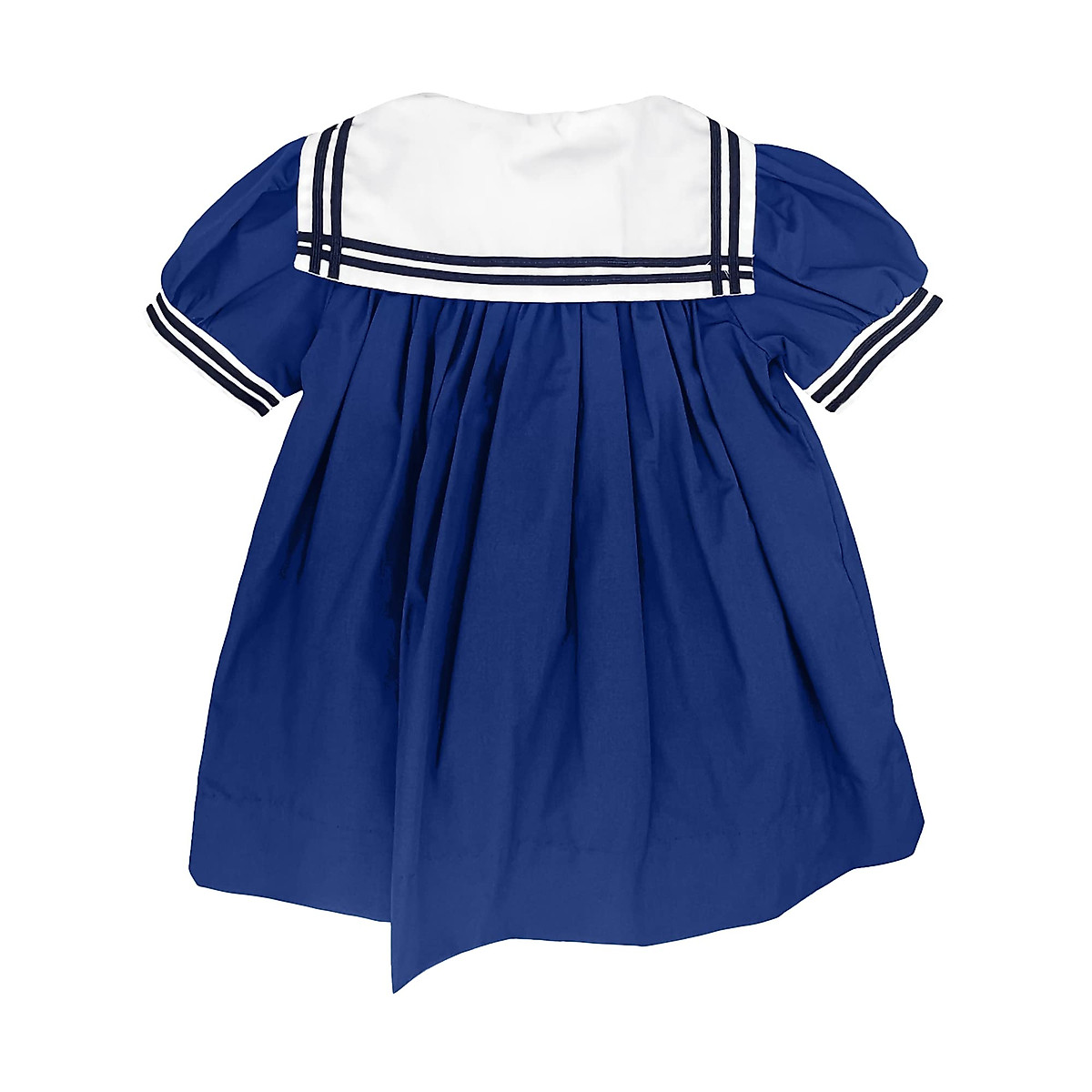 Petit Ami Toddler Girls' Nautical Dress with Collar, 2T, Navy