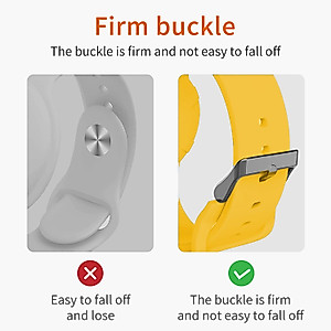 Kids Bracelet Case for AirTag 2021,Silicone Watchband Airtag Protective Cover for Kids Toddler Baby Children Elders,Anti-Lost Wearable Holder Fits Airtag. (Yellow), 10.8×0.15inch