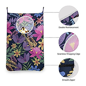 Tatenale Hanging Laundry Hamper Over Door with Stainless Steel Hooks Dirty Clothes Hamper Bag 29.5X20inch