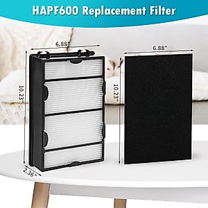 DerBlue 3PCS True HEPA Filter and 3PCS pre filter Replacement Filter B for Holmes HAPF600 HAPF8650 HAP615 HAP625 HAP650,Replacement Holmes Air Filter,Part # HAPF600, HAPF600D, HAPF600D-U2