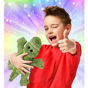 DolliBu Alligator Plush - Super Soft Stuffed Animal Alligator Toy, Cute Wild Life Green Plush Alligator, Adorable Huggers Plush Alligator Stuffed Toy for Baby, Kids, and Adults - 11.5 Inches