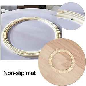 MAGILL Wooden Lazy Susan Turntable for Dining Table Swivel Serving Plate, Oversized Tabletop Rotating Tray 28in 32in 36in Round Solid Wood Tray，Dark (Color : Walnut, Size : 24in/60cm)