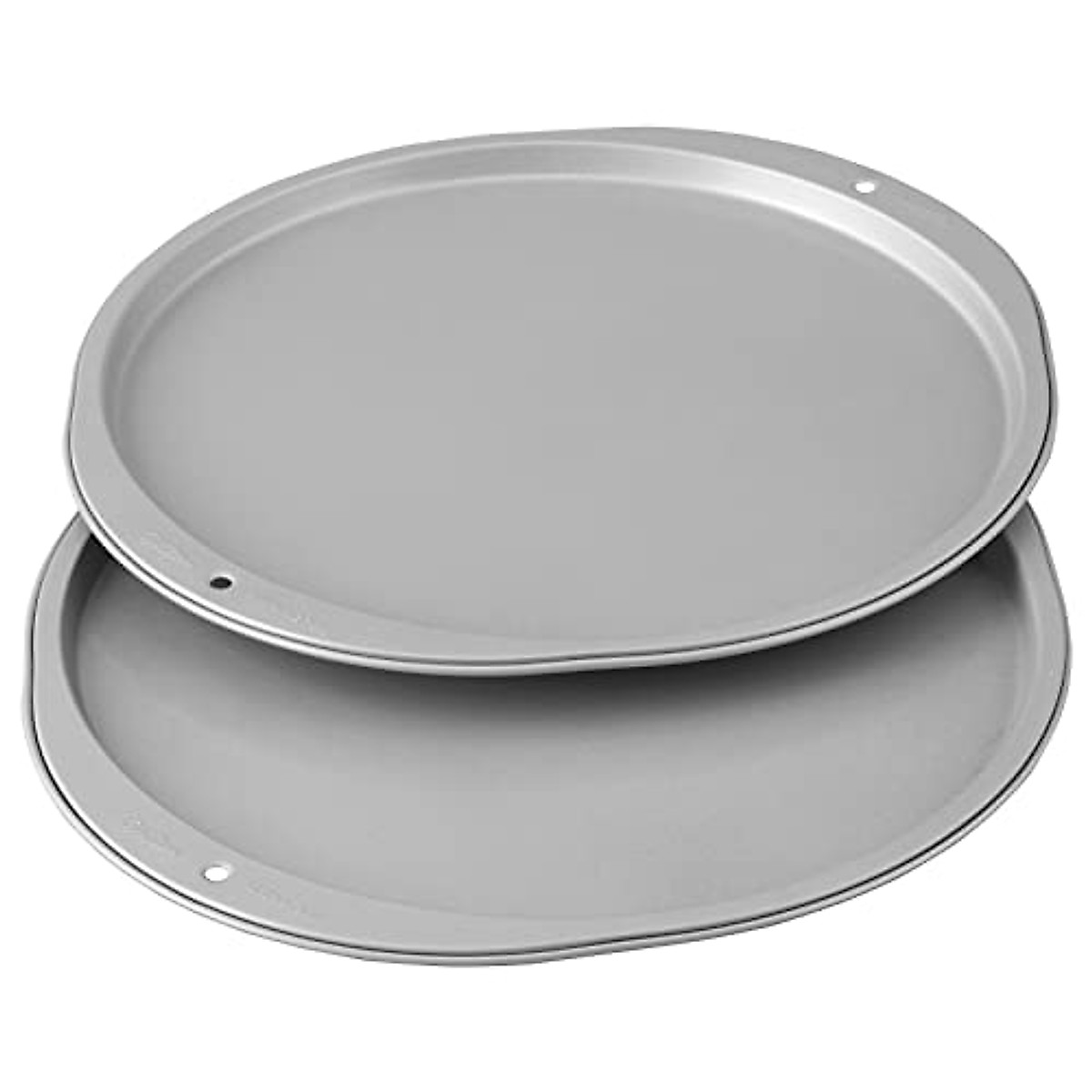 Wilton Recipe Right 12-Inch Pizza Pans, 2-Piece Set, Steel
