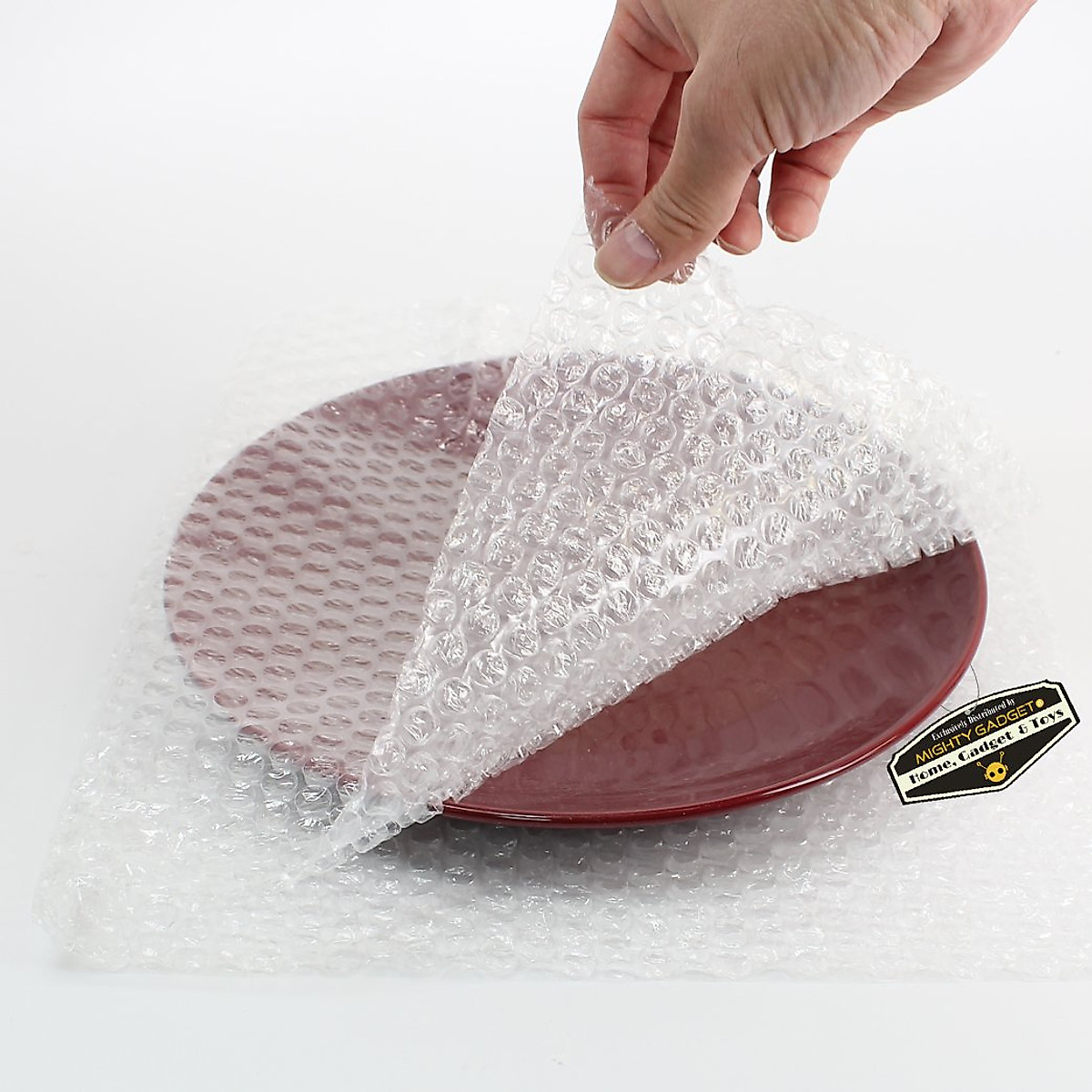 Mighty Gadget Brand Bubble Cushioning Wrap Roll Original Protective Packaging, 12 Inches Wide x 30-Feet Long, Single Roll, Clear