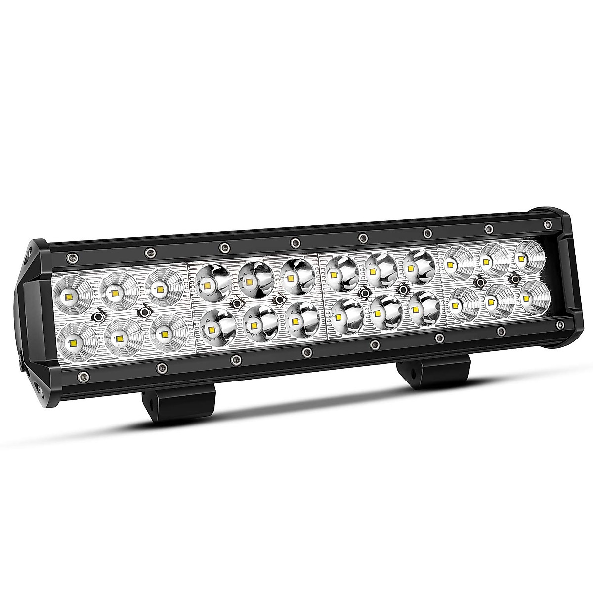 TURBO SII 12 Inch LED Light Bar Spot Flood Combo Beam 180W Double Row Light Bar Off Road Driving Led Work Lights for UTV ATV Truck Boat Waterproof