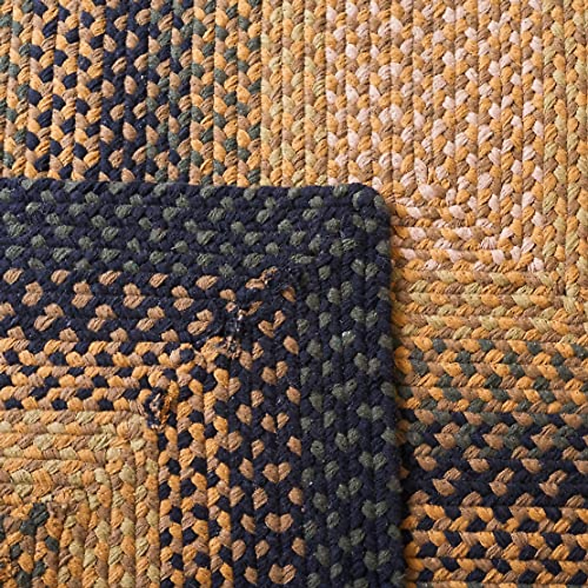 Safavieh Braided Collection Accent Rug - 4' x 6', Gold & Sage, Flat Weave Reversible Cotton Design, Easy Care, Ideal for High Traffic Areas in Entryway, Living Room, Bedroom (BRD651D)