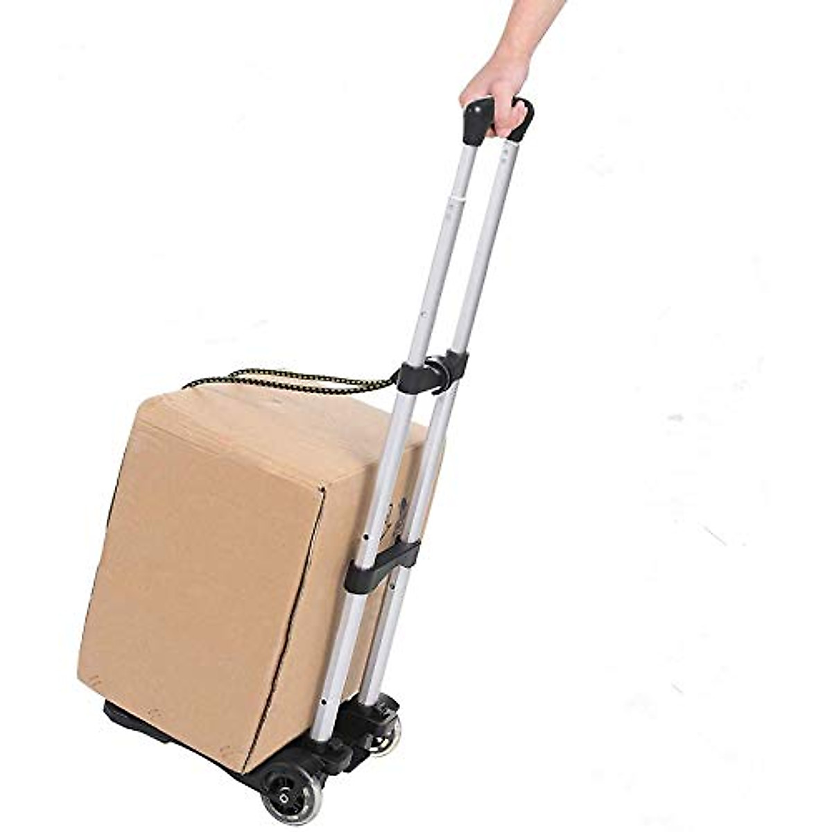 Coocheer Aluminum Folding Hand Trucks Portable Luggage Cart Lightweight Travel Hand Truck/Heavy Duty Hand Trucks (80LB)