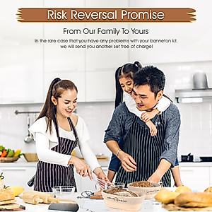 Sourdough Proofing Baskets For Bread Baking Set of 2 - Round 9" & Oval 10" - Qrème House Premium Banneton Bread Proofing Basket Kit For Easy Artisan Bread Making With Bread Lame, Dough Whisk & Scraper